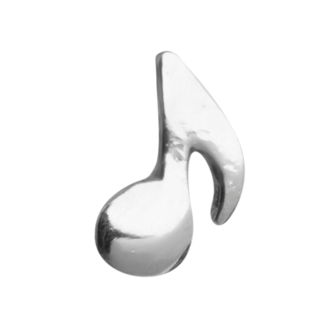 Musical Note Tooth Gem – 18k White Gold | Elegant Melody in Gold