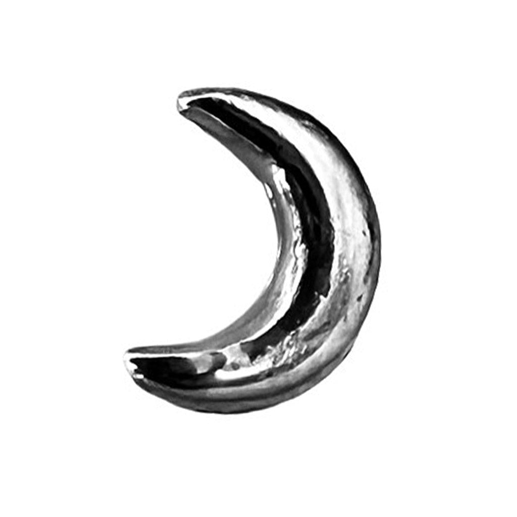 New Moon Tooth Gem – 18k White Gold | Celestial Tooth Jewelry