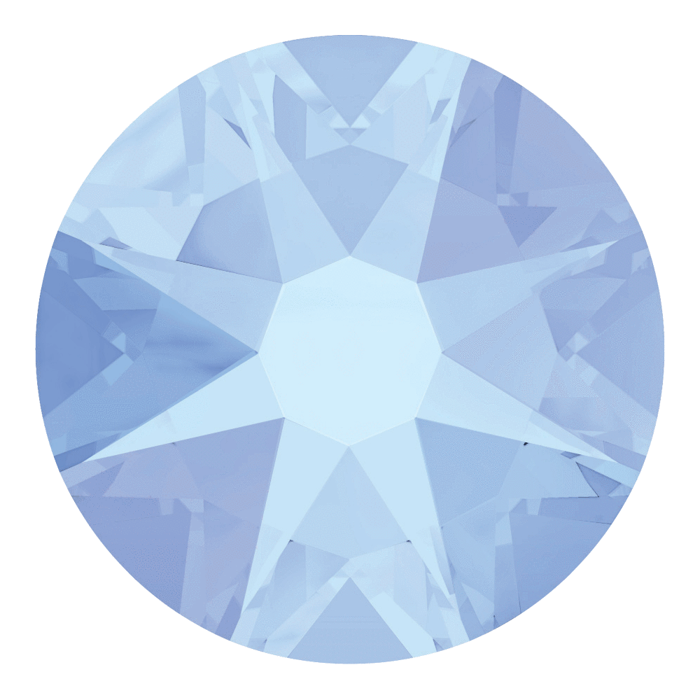 Swarovski® flat back crystal mounted on a platinum foil