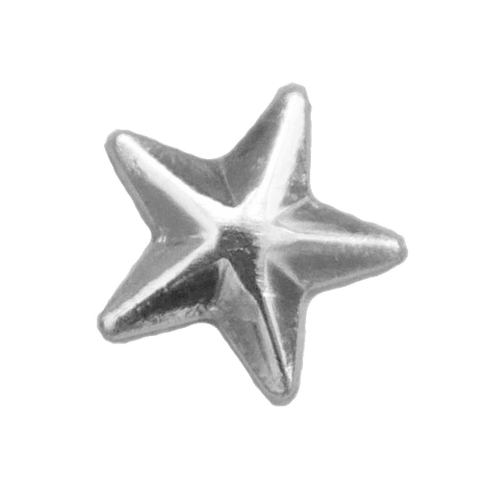 Large Star Tooth Gem 18k White Gold | Twinkles Jewelry